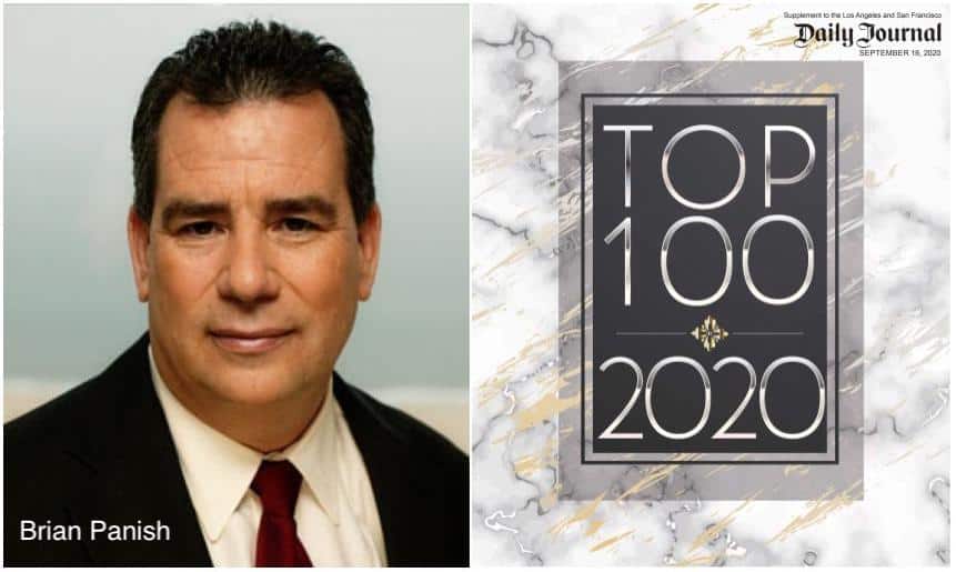 Brian Panish Named Among the Top 100 Lawyers in California by Daily Journal