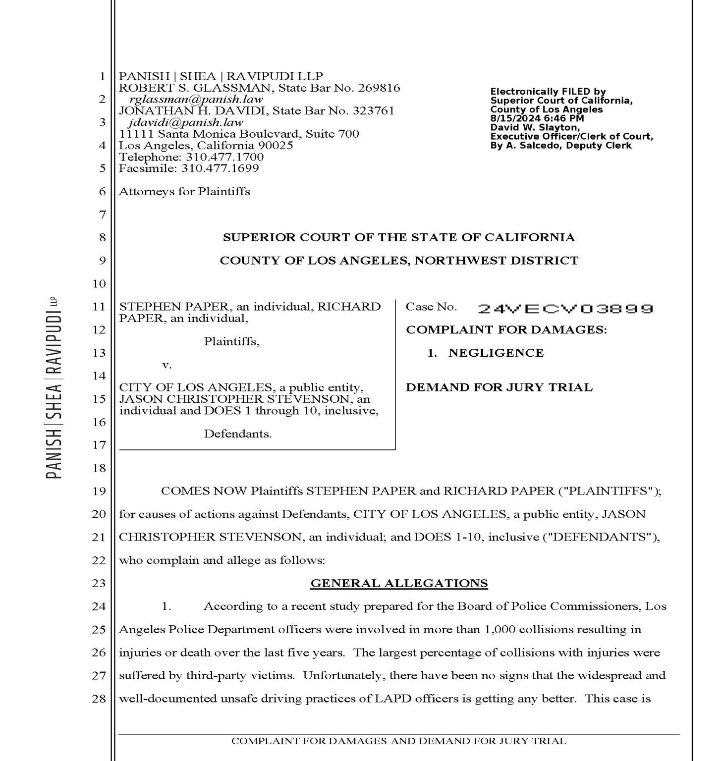 PSR Obtains $18 Million Settlement During Second Week of Trial for ...